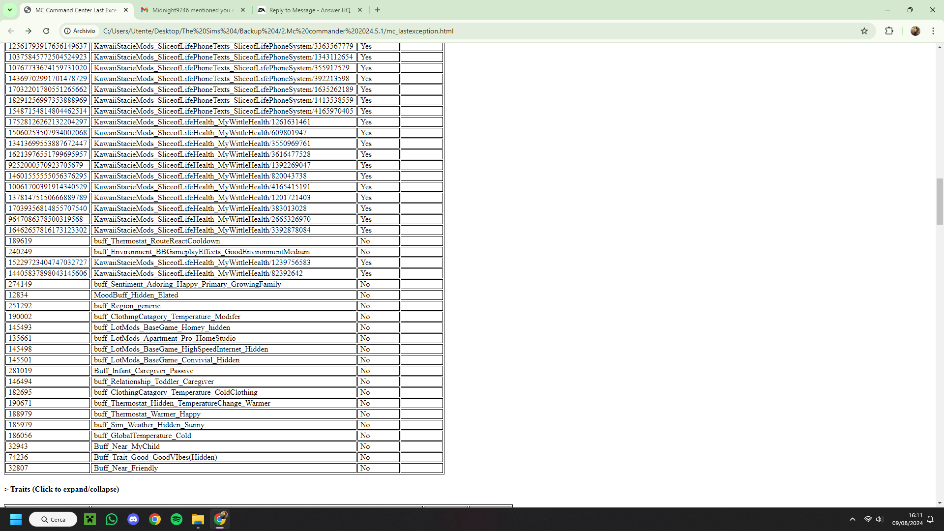 Re: BUG: Better Exceptions UI Exception Report can't find broken mod | EA Forums - 9353467